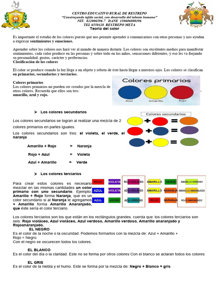 Teoría del Color: Clasificación y Significado | PDF | Color | Amarillo
