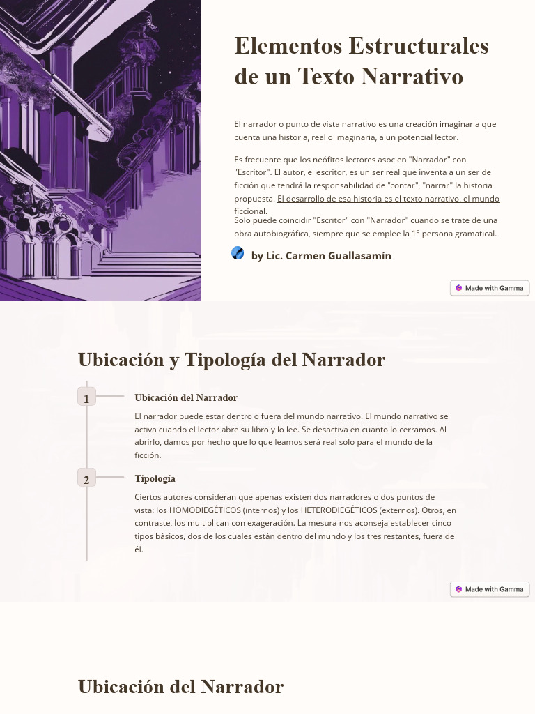 Elementos Estructurales de Un Texto Narrativo | PDF | Narración | Novelas