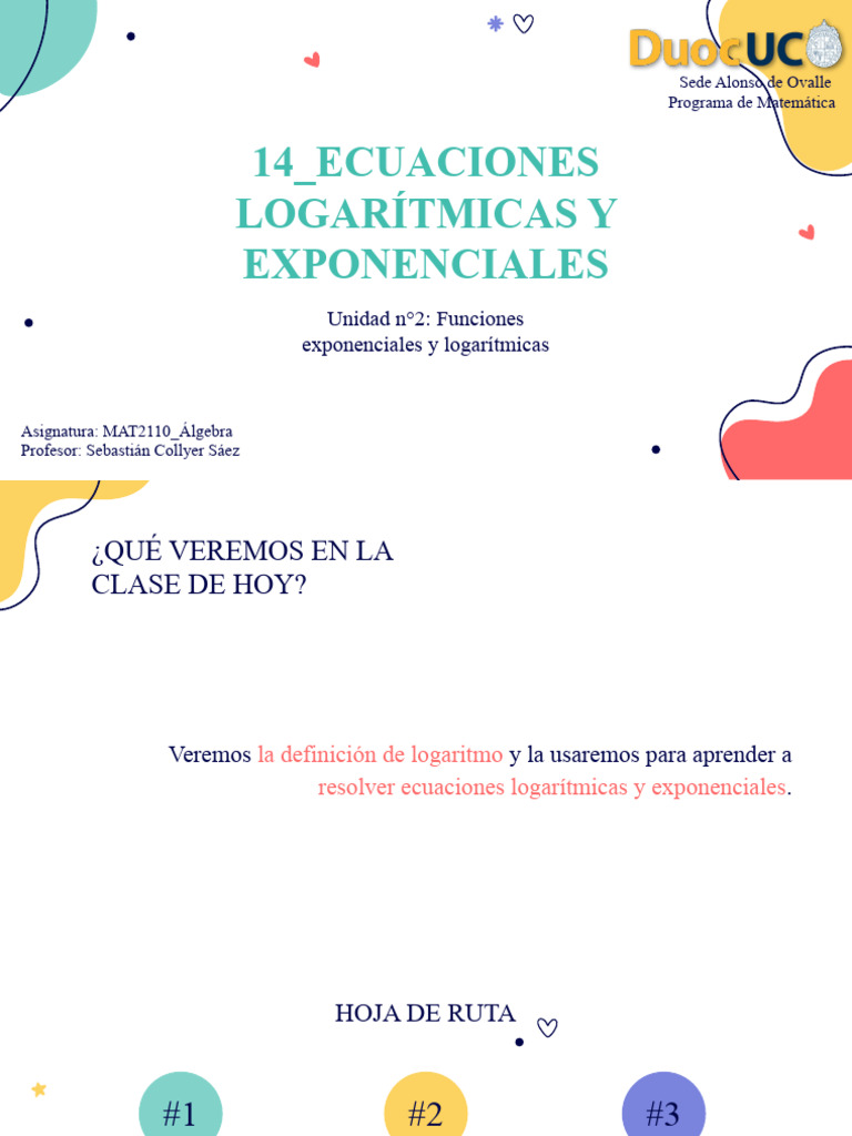 Clase 14_Ecuaciones_logartimicas | PDF | Logaritmo | Exponenciación