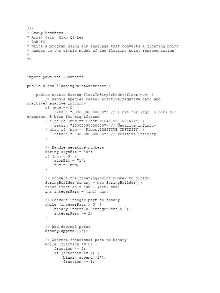 Floating Point Convert | PDF | Numbers | Theoretical Computer Science