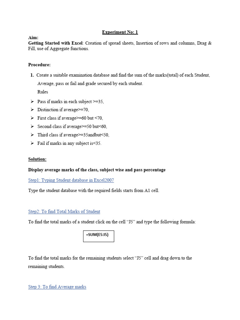 Excel Lab Manual-2 | Download Free PDF | Microsoft Excel | Computing