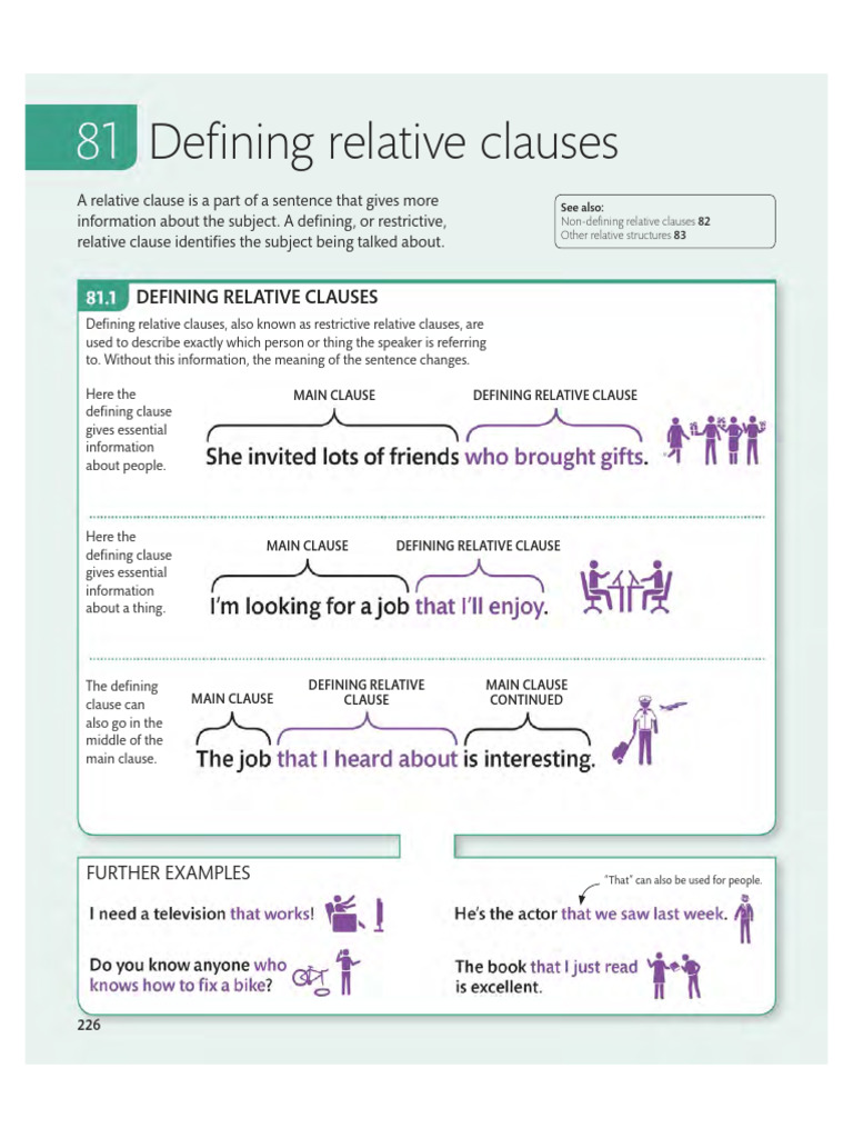 Defining and Non-Defining Relative Clauses | PDF | Subject (Grammar ...