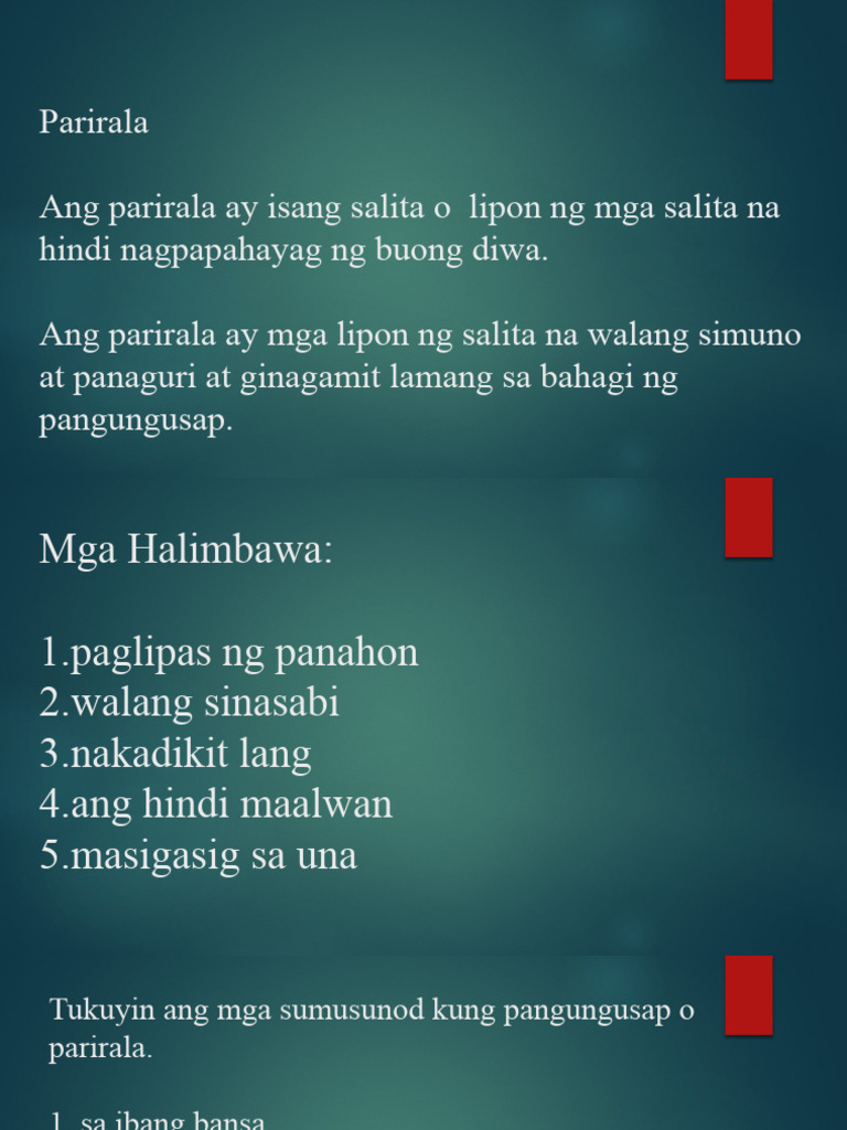 Gamit NG Simuno at Panaguri 4 | PDF