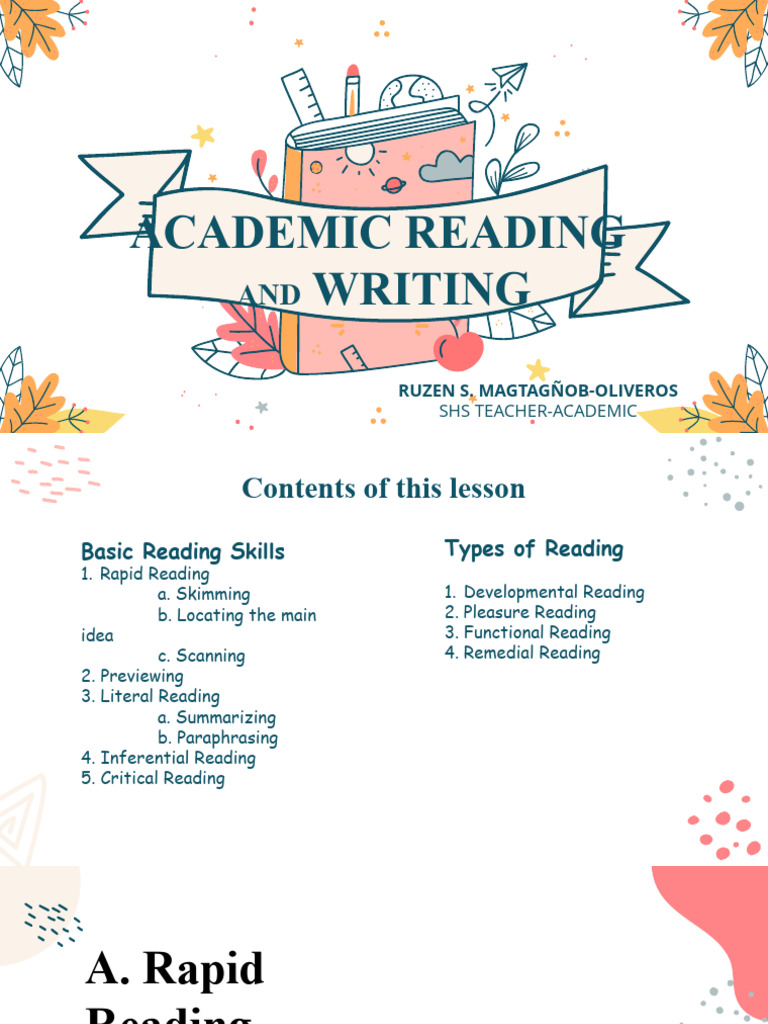 Lesson 1 - Basic Reading Skills | PDF | Inference | Speed Reading