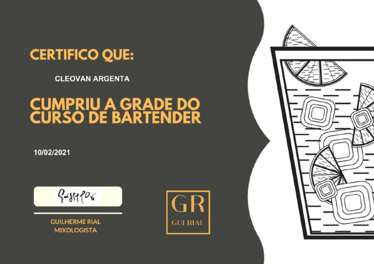 Bartender Pdf