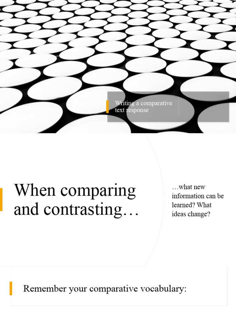 Writing A Comparative Text Response | PDF | Paragraph
