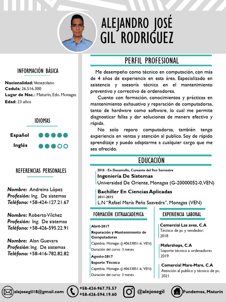 Curriculum Alejandro Gil | PDF | Soporte técnico | Informática