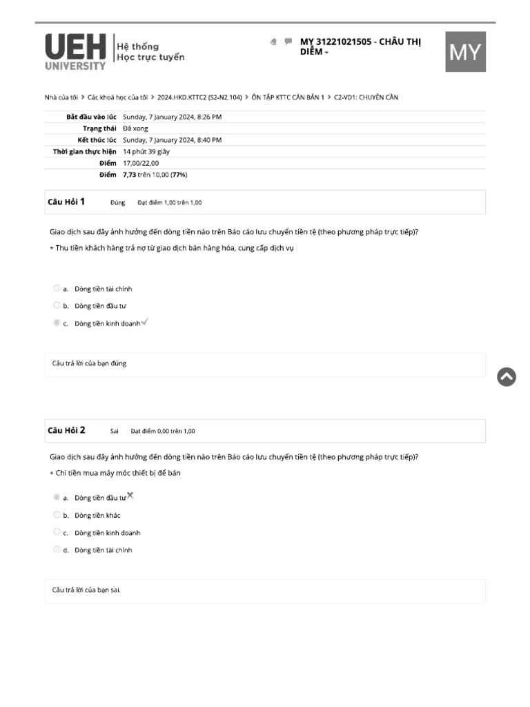 KTTC ôn tập C3 | PDF