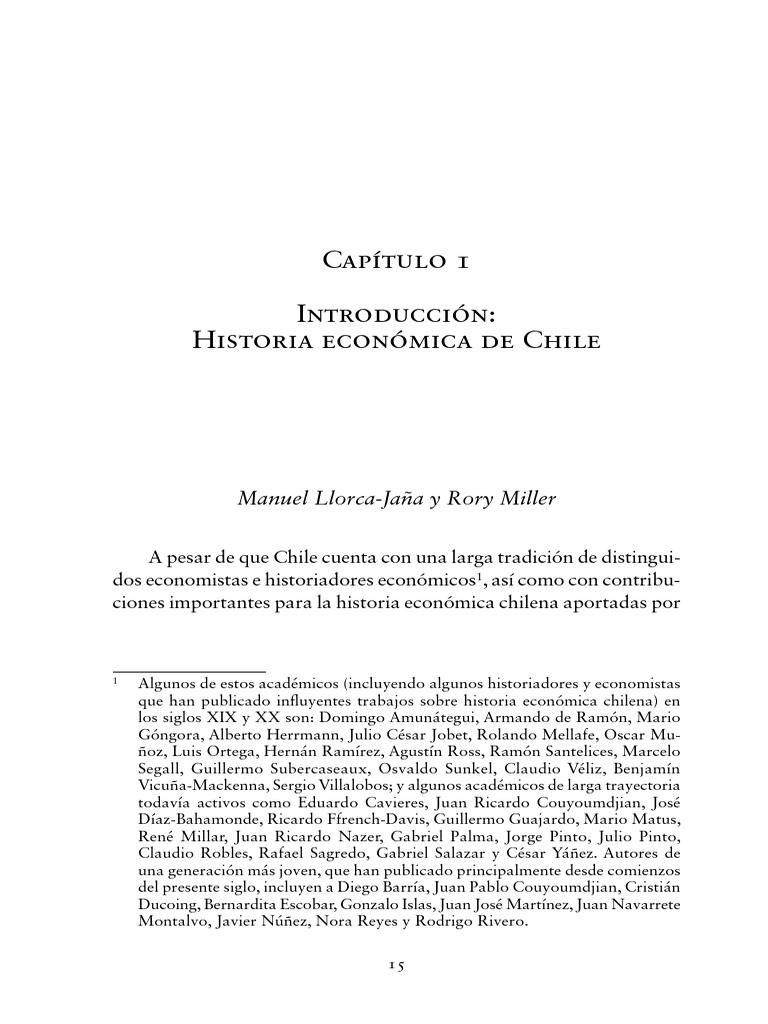 Llorca y Miller - Historia Económica de Chile Desde La Independencia - C-16-87 | PDF | Chile ...