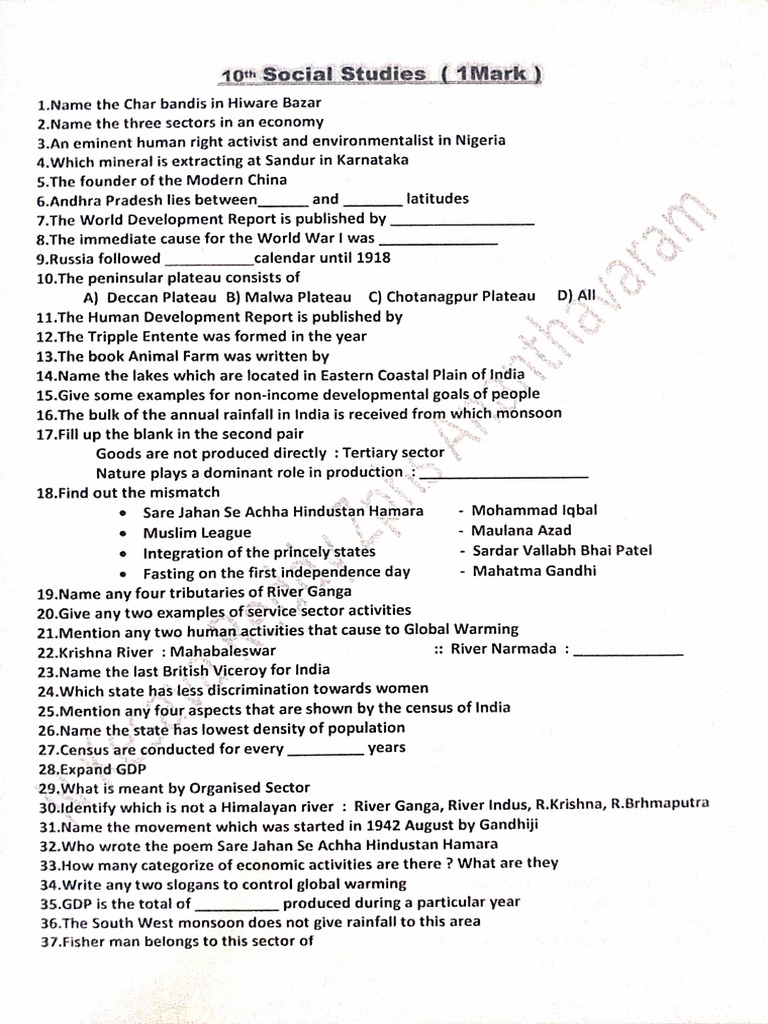 10th IMP for A and B Grade Students | PDF