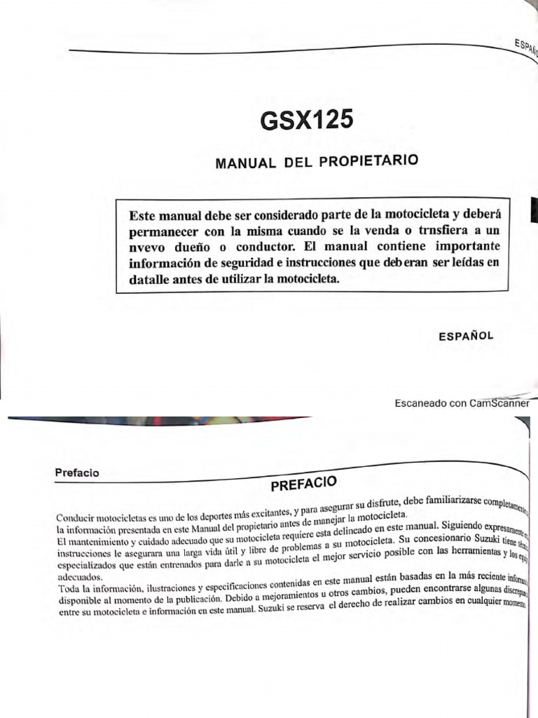 Manual GSX 125R | PDF