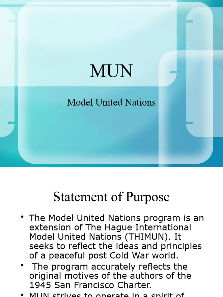 Model United Nations | PDF | United Nations | International Relations