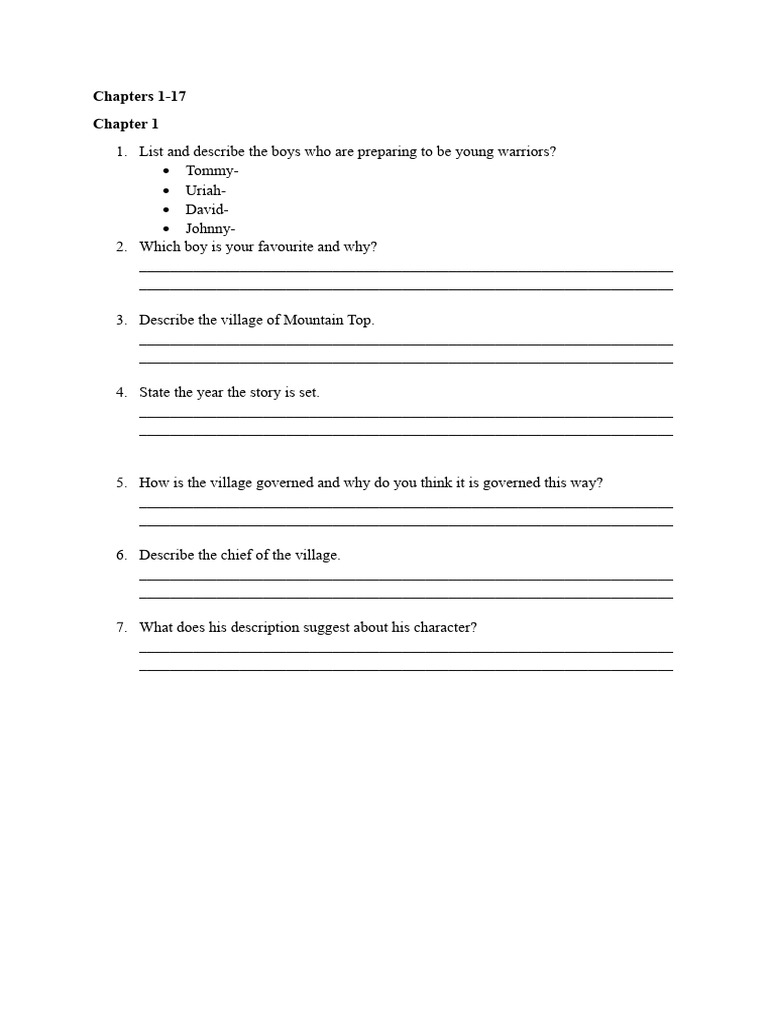 Chapters 1-Young Warrior | PDF