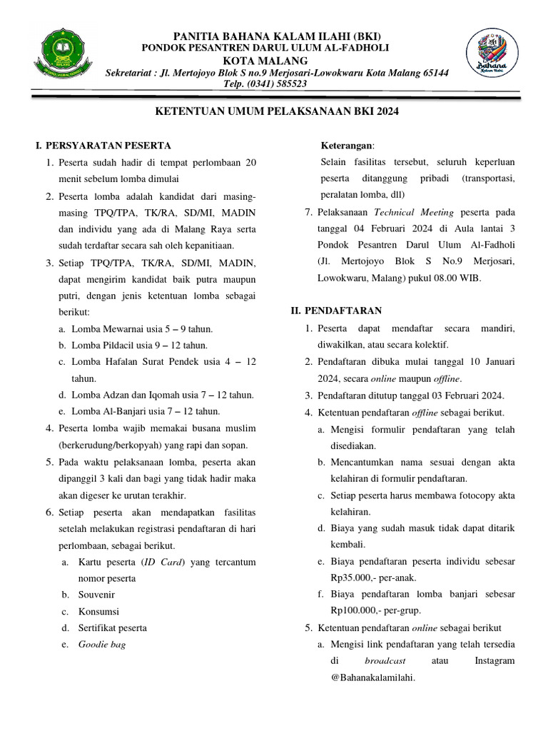 Juknis Bki-2024 | PDF