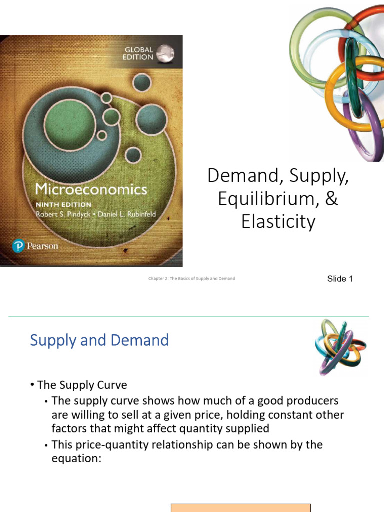 Supply, Demand, Equilibrium, & Elasticity | PDF | Demand | Supply ...