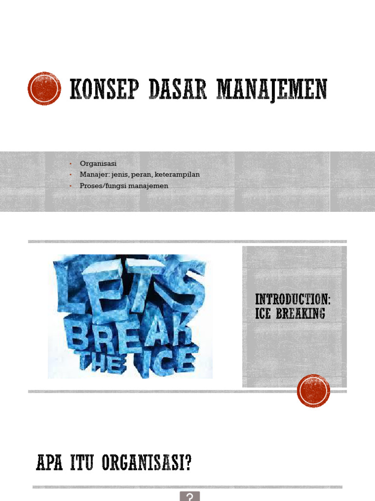 Konsep Dasar Manajemen | PDF