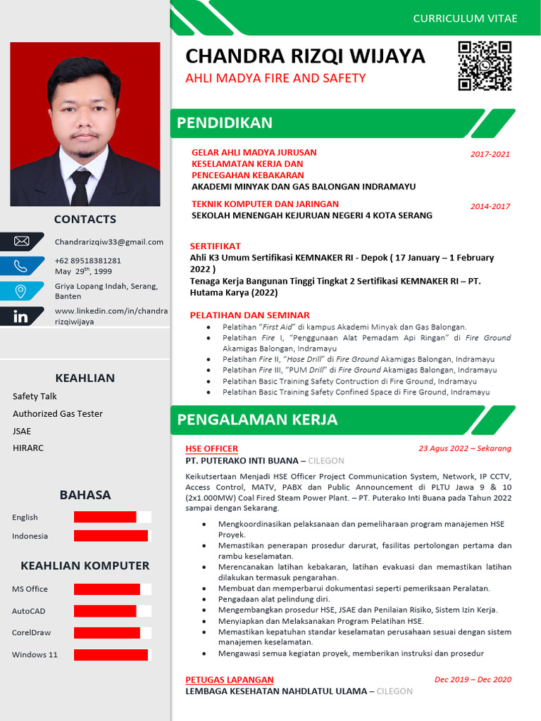CV - Chandra Rizqi Wijaya | PDF