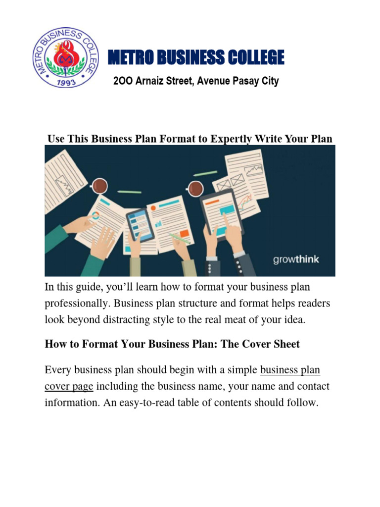 Formatting Your Business Plan | PDF | Equity (Finance) | Debt