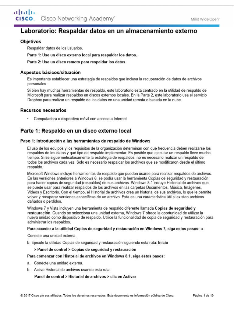 3.1.2.3 Lab - Backup Data To External Storage | PDF | Archivo de computadora | Computación en la ...