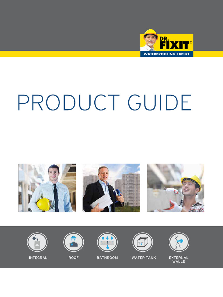 Dr. Fixit Product Guide For Field PDF | PDF | Concrete | Coating