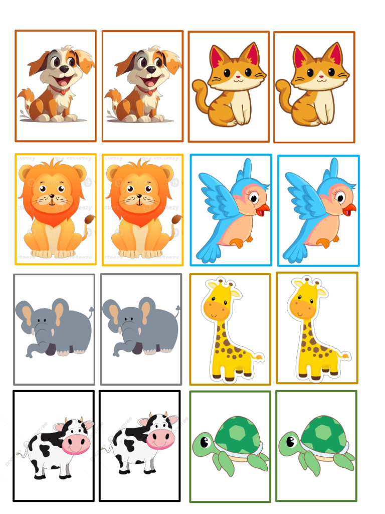 Memorama Animales | PDF