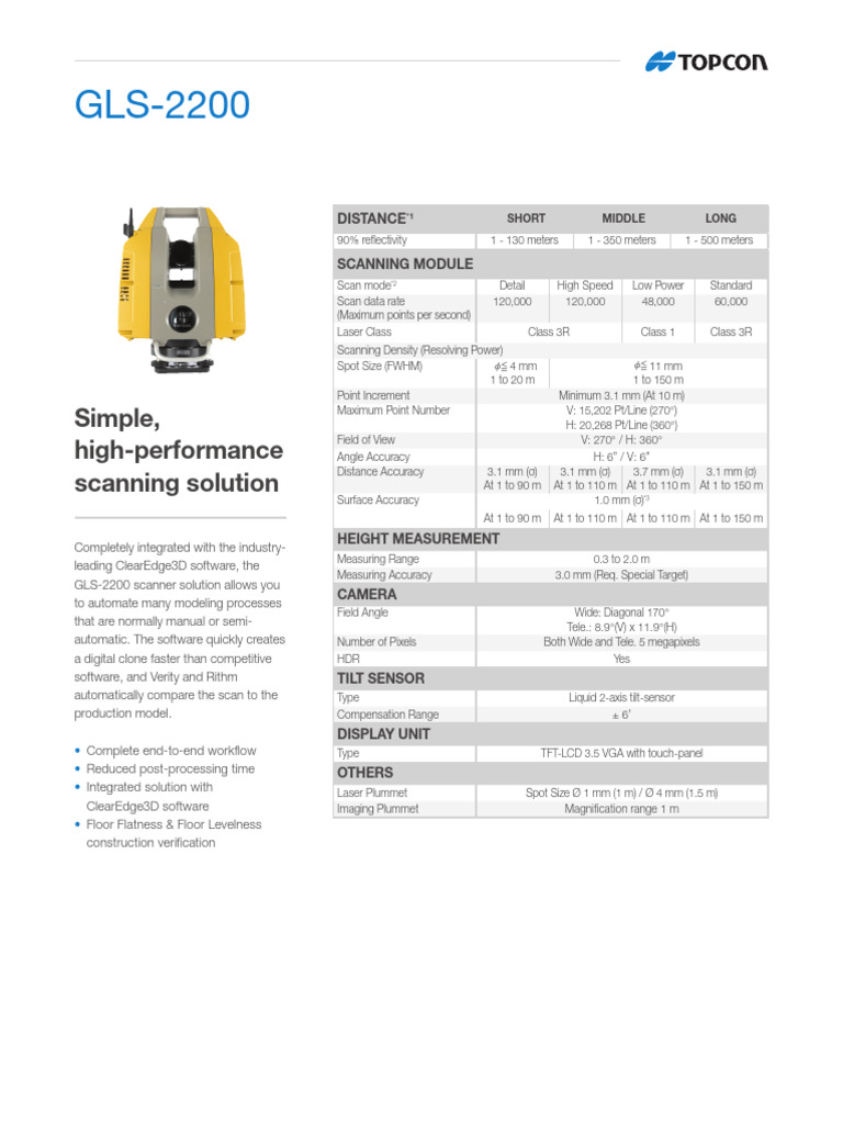 Topcon GLS 2200 | PDF | Image Scanner | Pixel