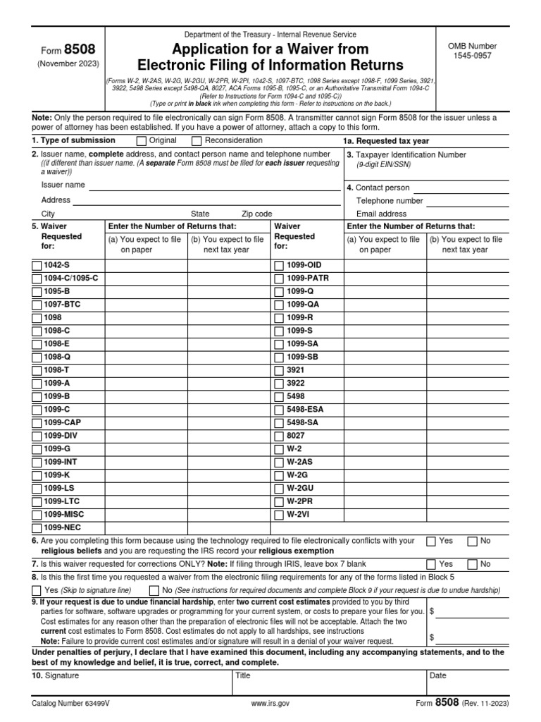 IRS Form 8508 | PDF | Irs Tax Forms | Internal Revenue Service