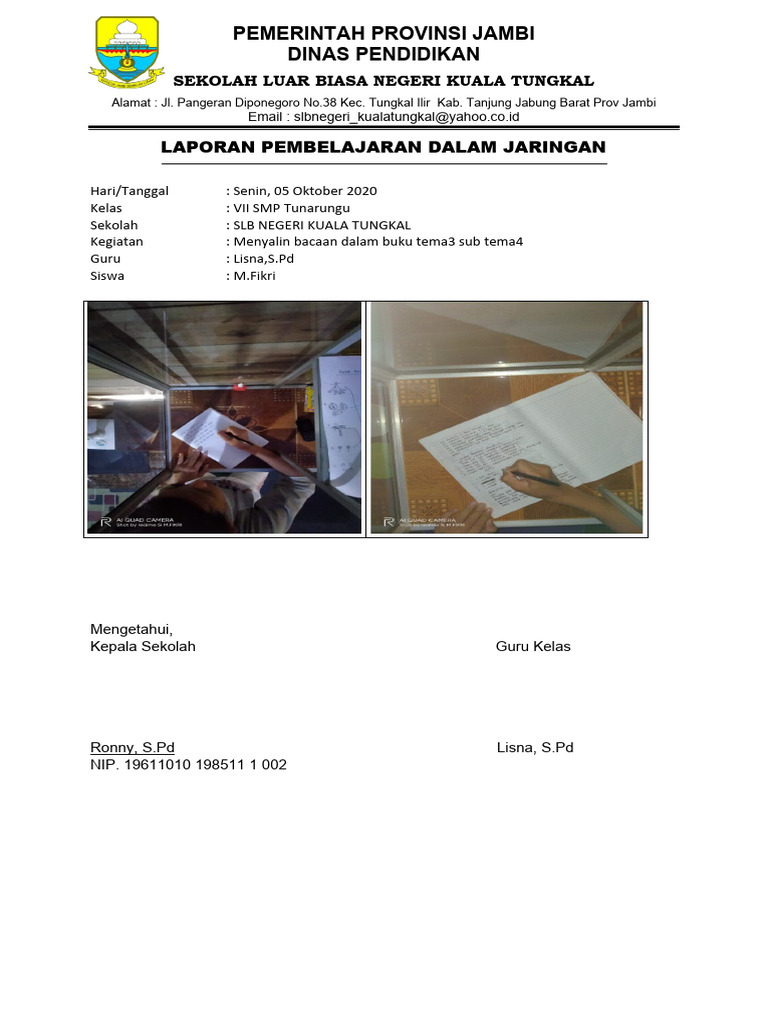 Laporan Daring Lisna Oktober | PDF