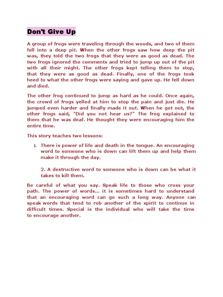 Inspirational Stories | PDF