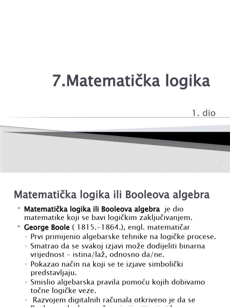 Matematička Logika 1.dio | PDF