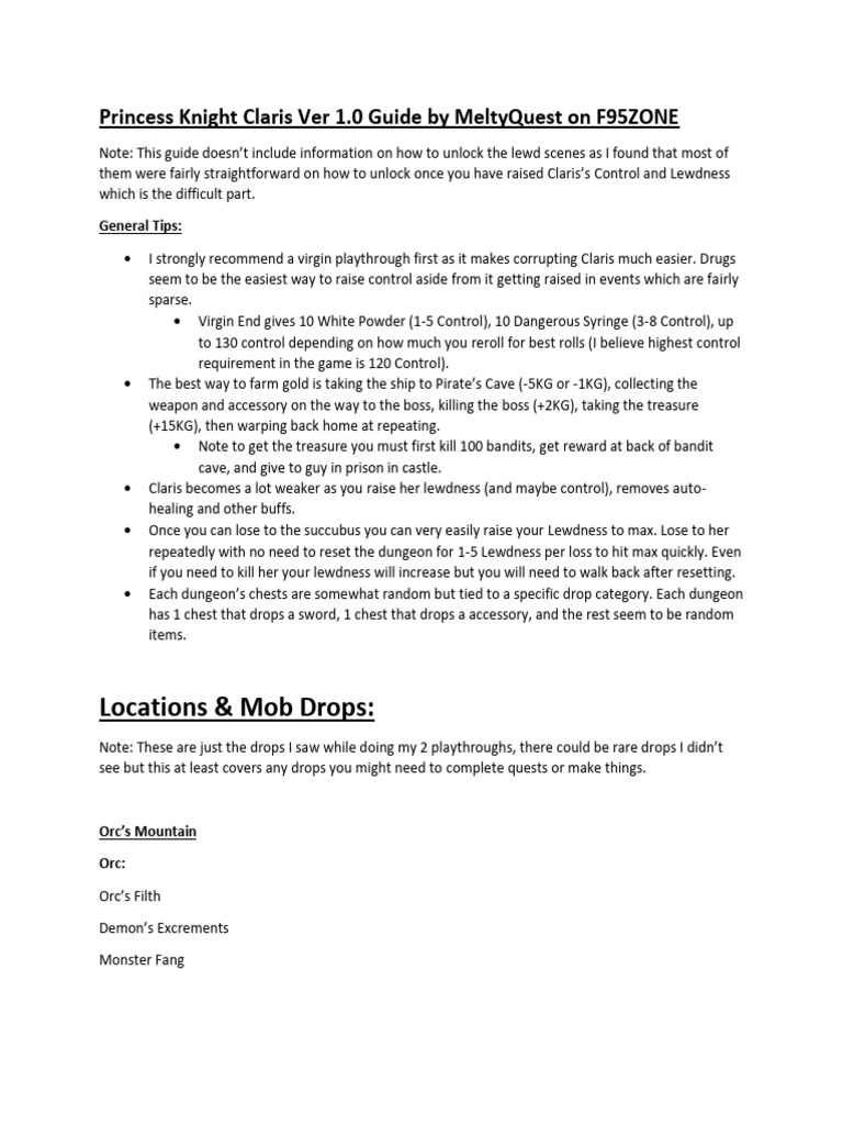 PrincessKnightClarisGuide | PDF | Law | Mystery, Thriller & Crime Fiction