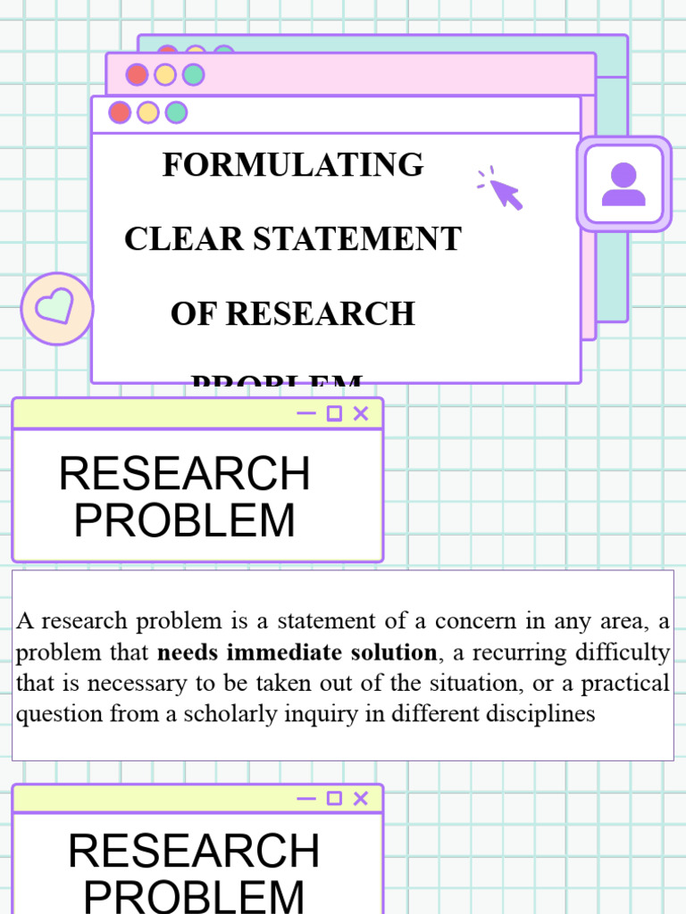 Formulating Clear Statement of Research Problem | PDF | Learning ...