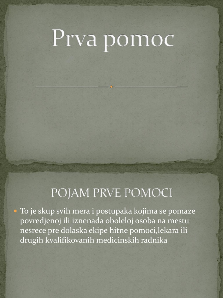 Prva Pomoc | PDF