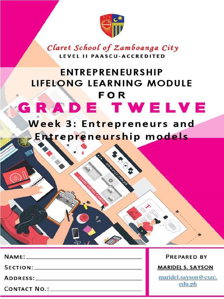 Week-3-G12-module | PDF | Entrepreneurship | Business