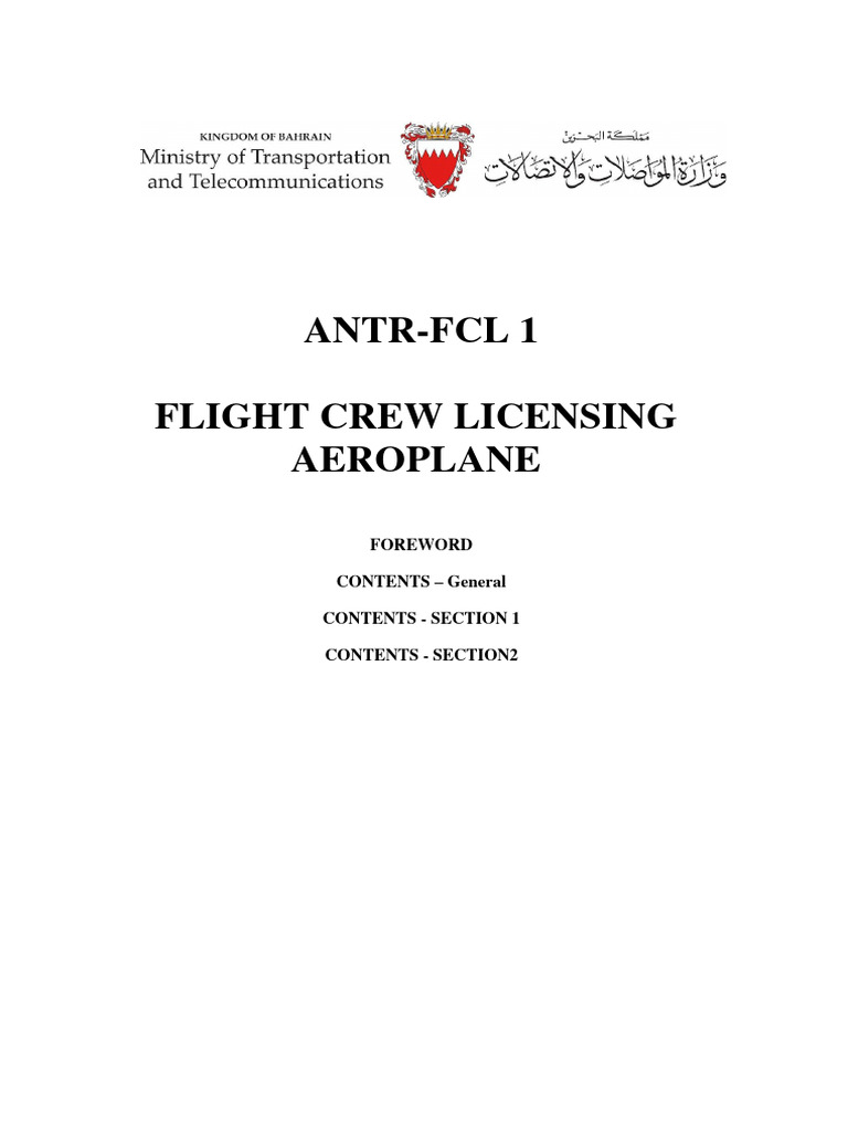 Antr FCL 1 Rev 6 22nov2022 | PDF | Flight Instructor | Aviation