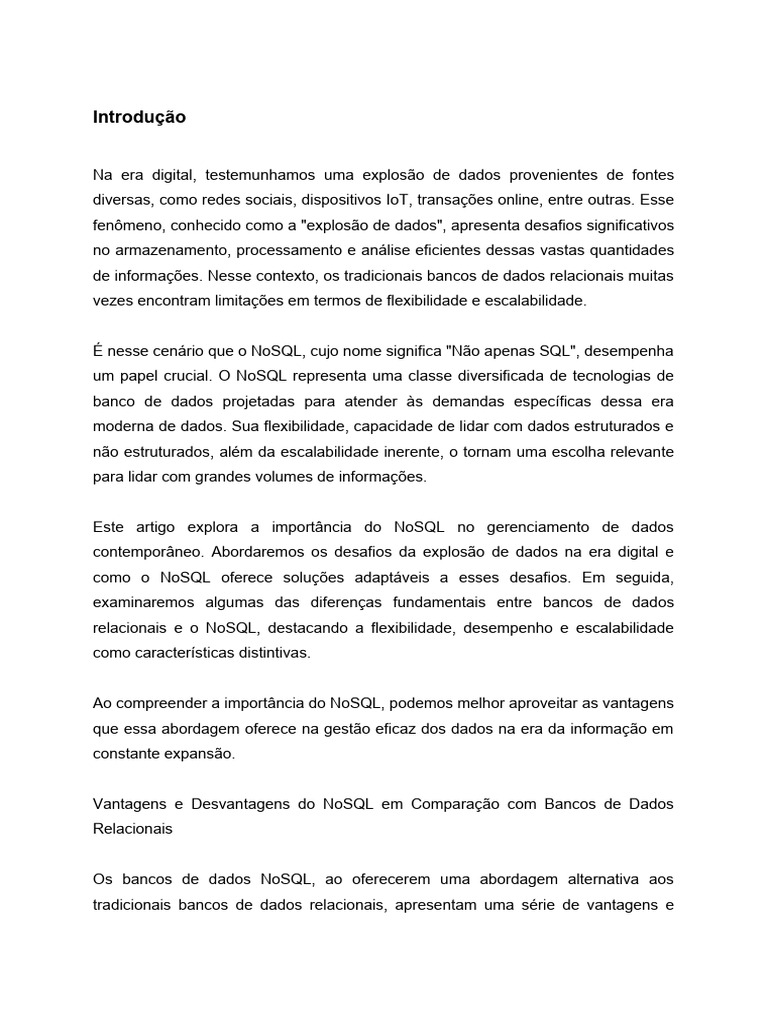 Thiago Lima de Aquino - Atividade Final (NoSQL) E3 | PDF | No SQL ...