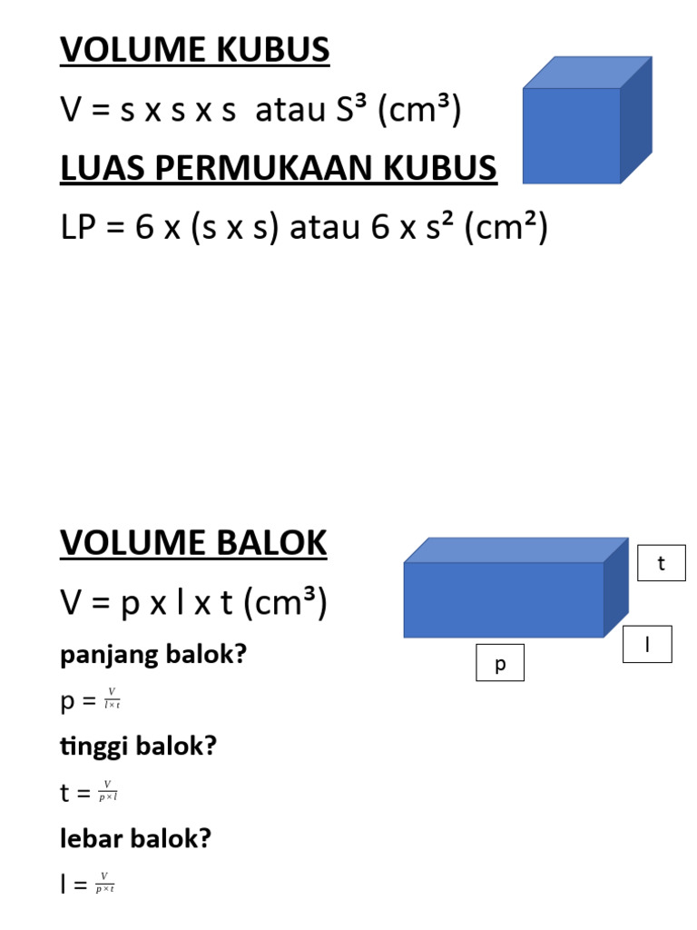 Rumus dan Contoh Volume Balok | PDF