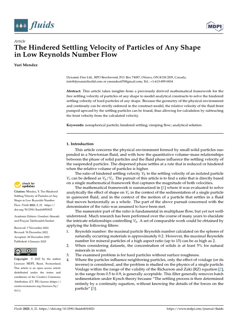 Fluids 08 00021 | PDF | Reynolds Number | Fluid Dynamics