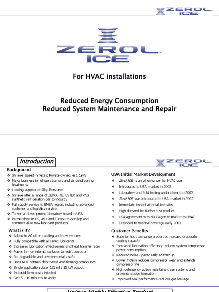Zerol ICE | PDF | Hvac | Refrigeration