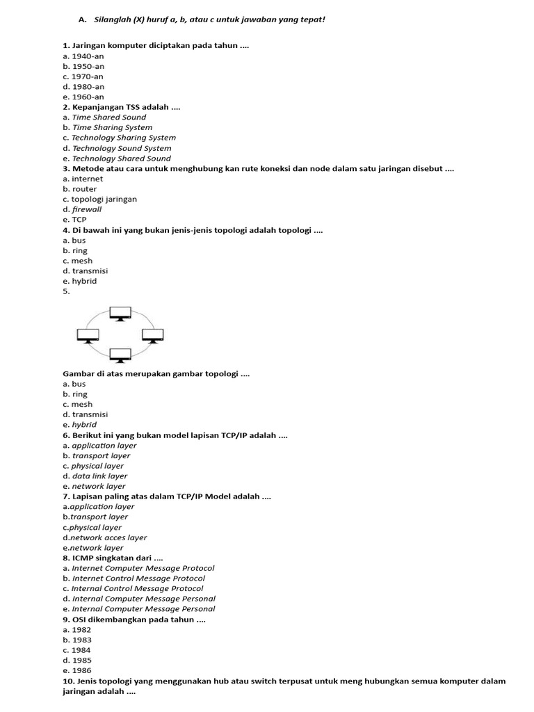 Latihan Soal XI | PDF | Komputer | Teknologi & Rekayasa
