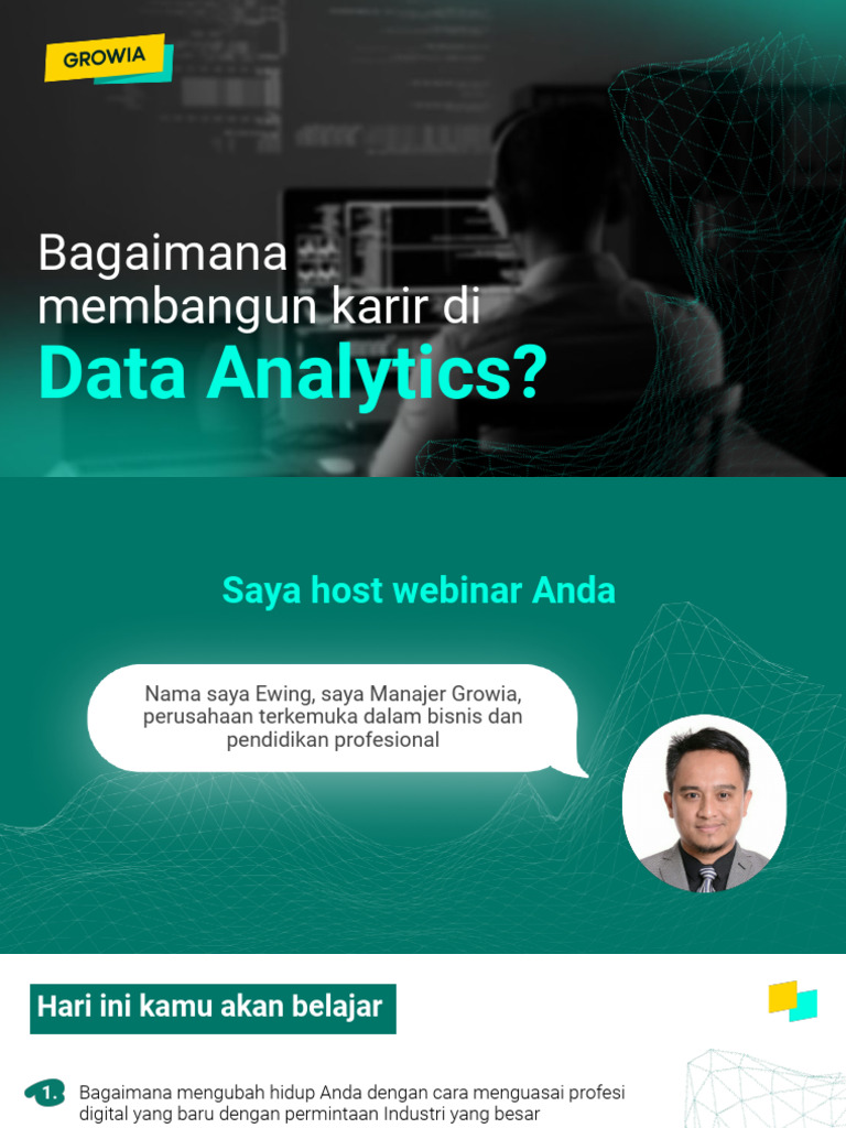Karir Data Analyst: Webinar Growia | PDF | Bisnis