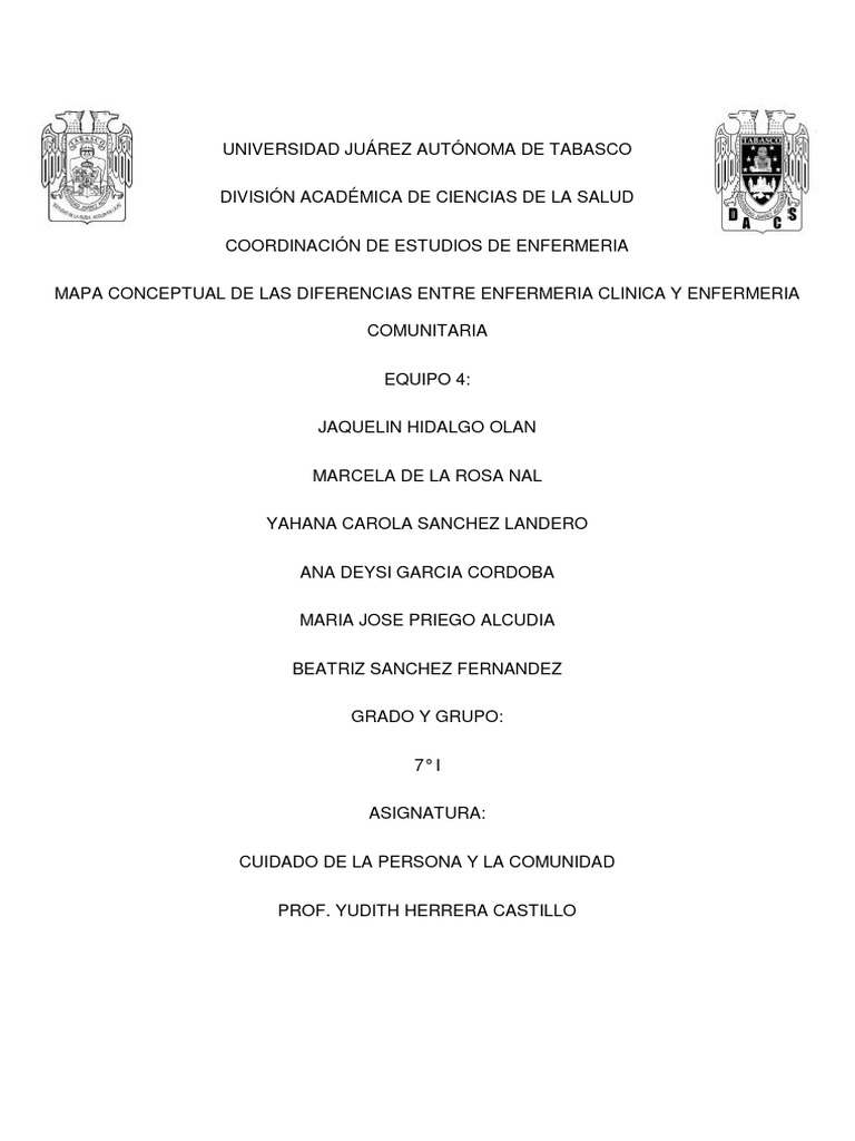 Mapa Conceptual, Enfermeria Comunitaria | PDF | Enfermería | Hospital