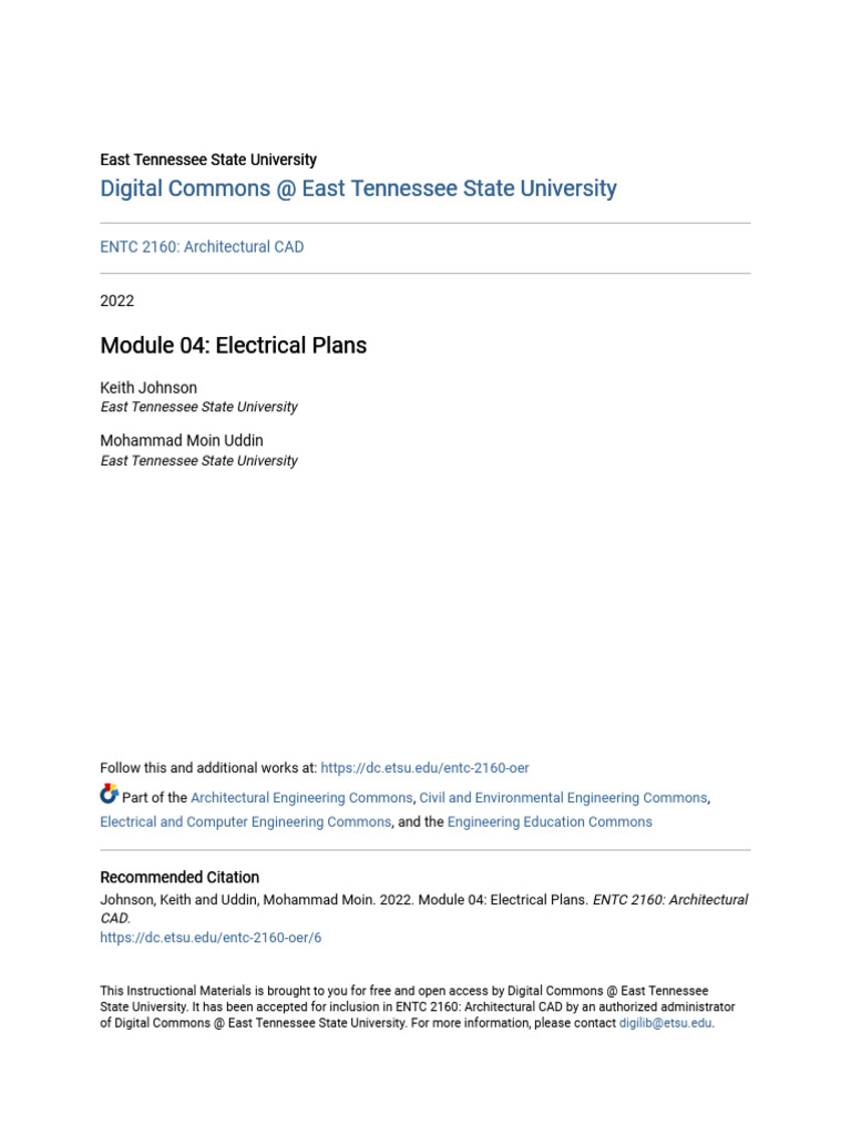 Module 04 - Electrical Plans | PDF | Building Engineering | Manufactured Goods