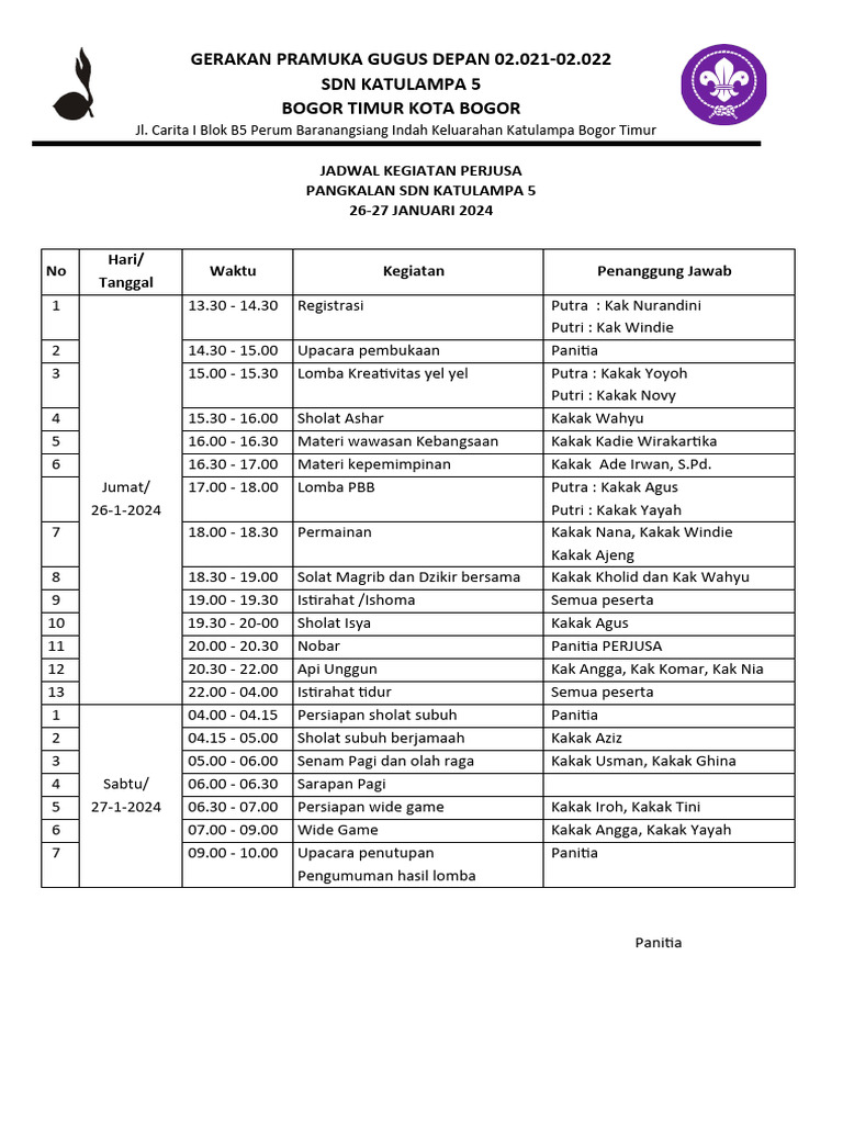 Rundown Perjusa 2024 (Autorecovered) | PDF