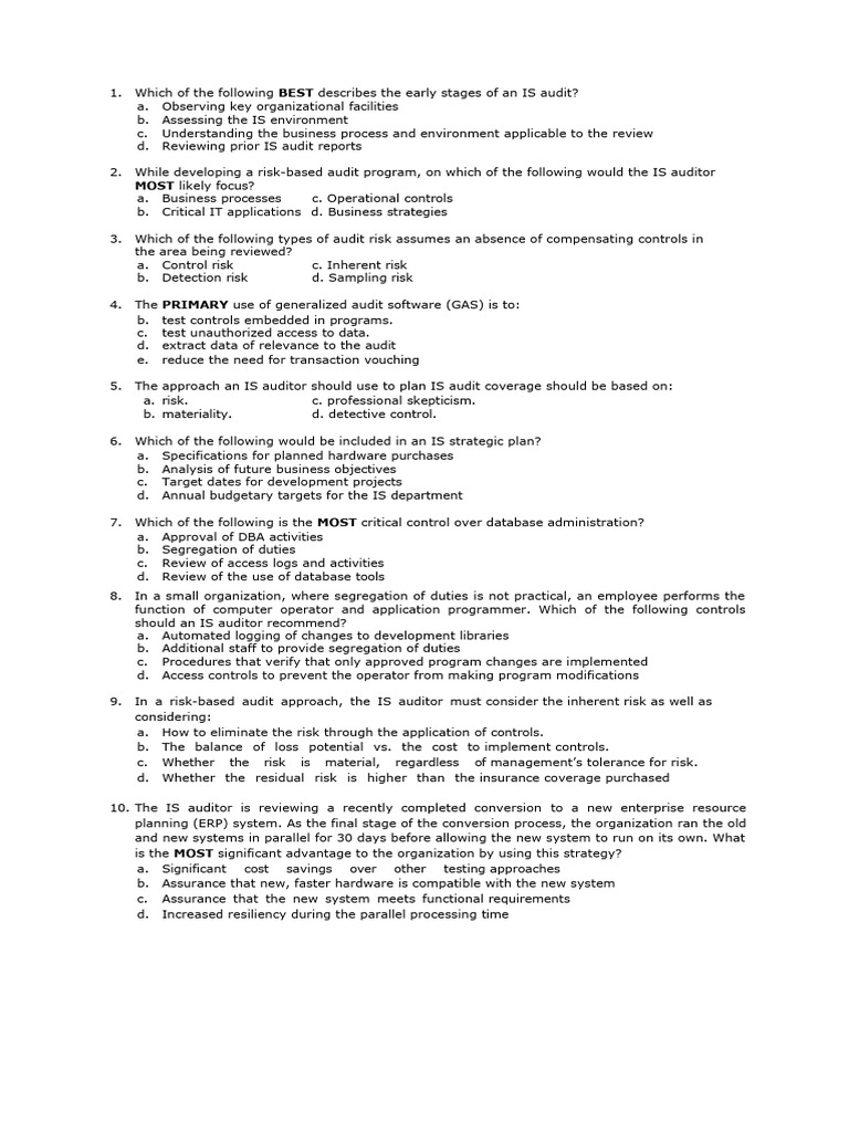 Cis 10 | PDF | Audit | Risk