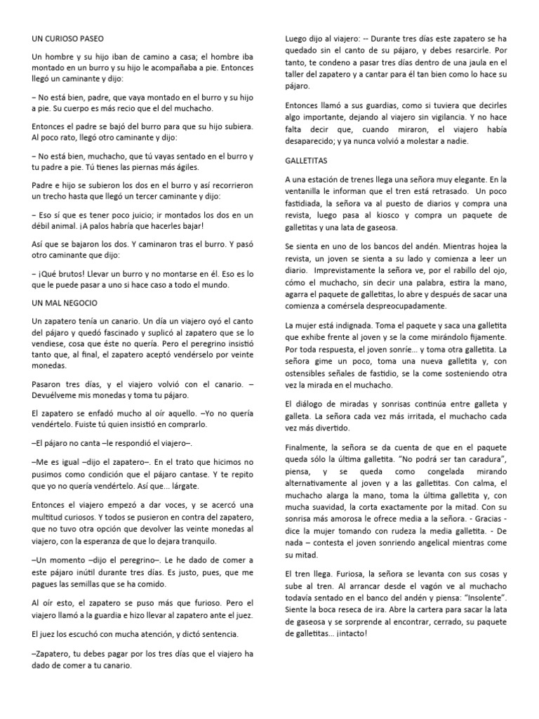 Un Curioso Paseo | PDF