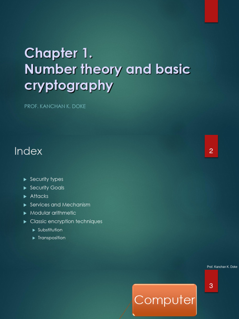Number Theory & Cryptography Basics | PDF | Cryptography | Key (Cryptography)