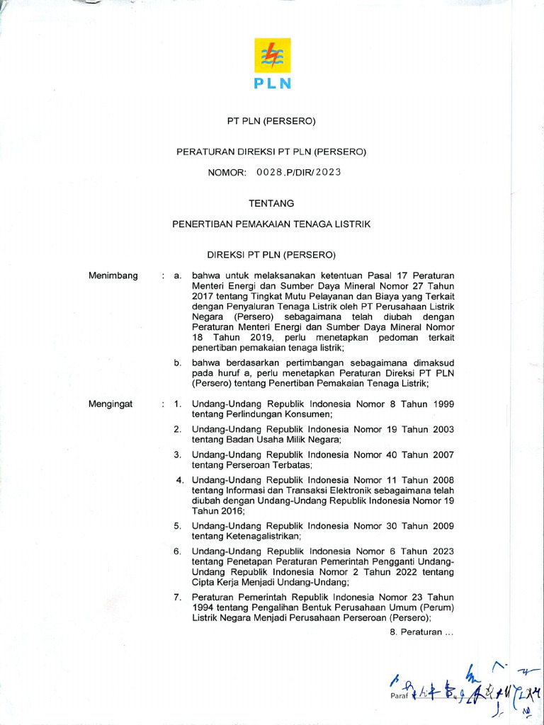 Perdir P2TL 0028 + Lampiran | PDF