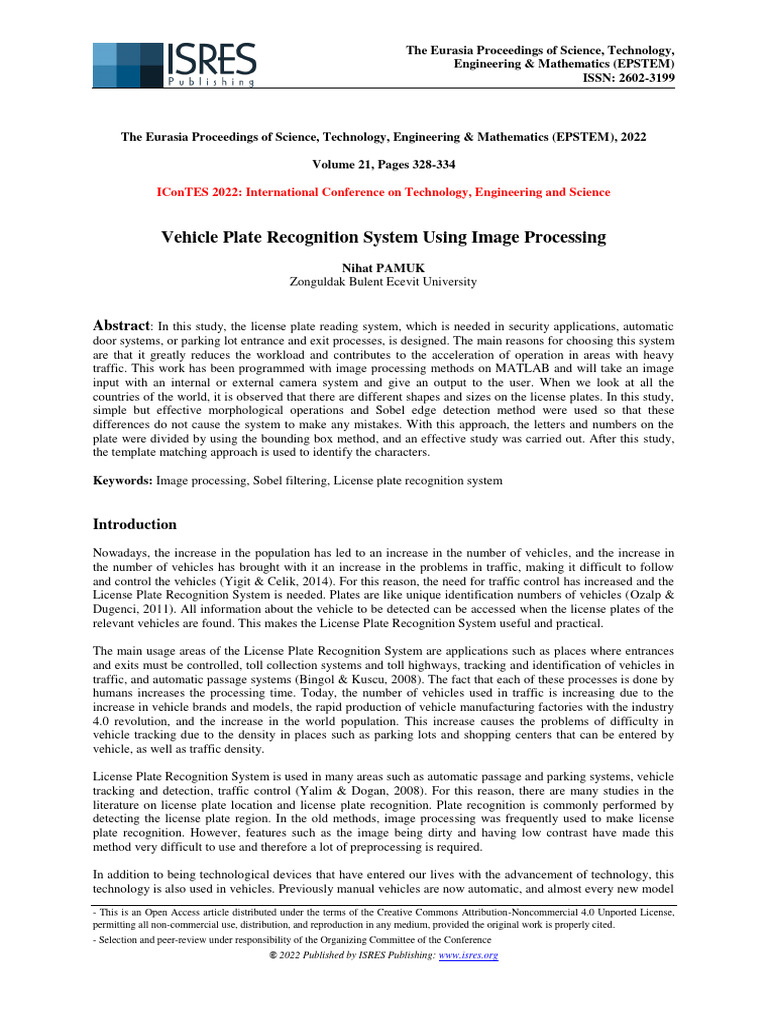 Vehicle Plate Recognition System Using Image Proce | PDF | Graphical ...