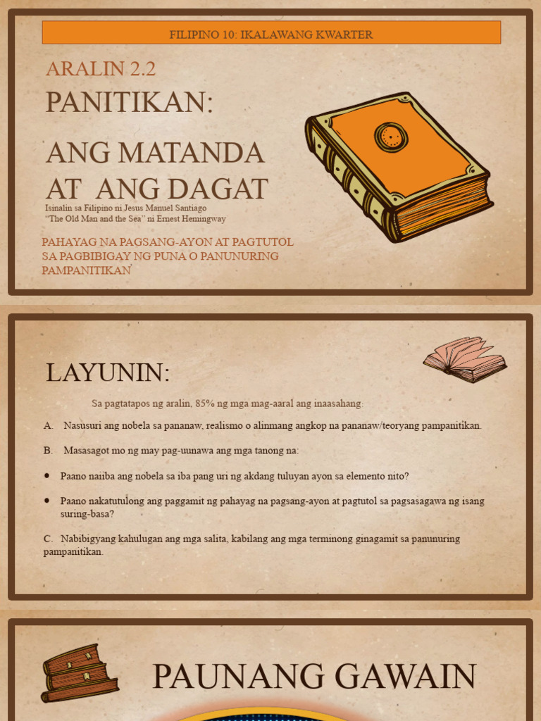 Ang Matanda at Ang Dagat | PDF